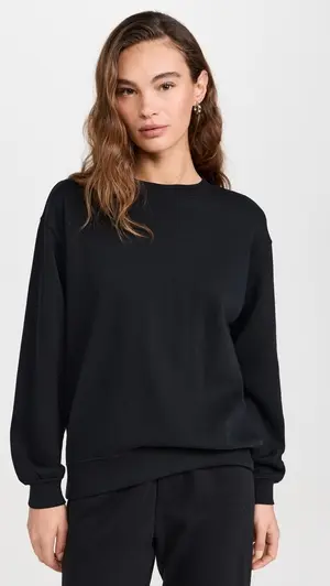 Z Supply Crewneck Fleece Sweatshirt - Black
