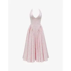 Gingham Halter Neck Dresses