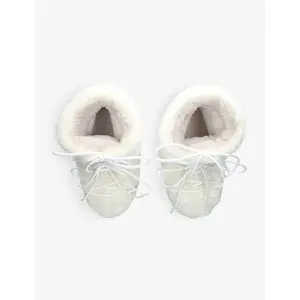 Moon Boot Icon Low Faux-fur And Leather Snow Boots - White