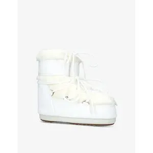 Moon Boot Icon Low Faux-fur And Leather Snow Boots - White