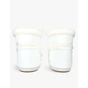 Moon Boot Icon Low Faux-fur And Leather Snow Boots - White
