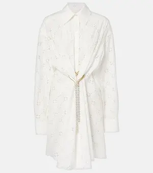AREA Draped Shirt Dress