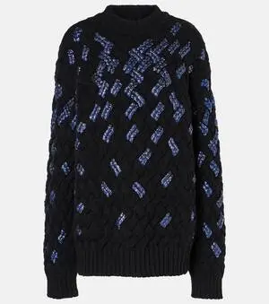 Dries Van Noten Sequined Virgin Wool Sweater