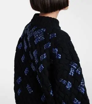 Dries Van Noten Sequined Virgin Wool Sweater