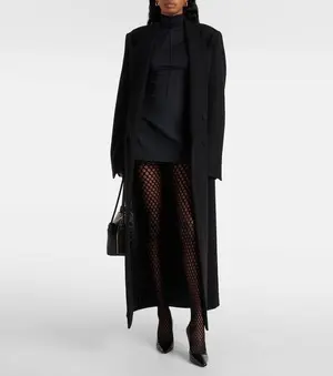 Wardrobe.NYC X Rhw Web Wool-blend Tights - Black