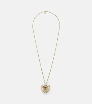 SYDNEY EVAN Puffy Icon Heart Necklace - Gold