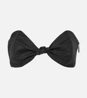 ADRIANA DEGREAS Cotton Bandeau Top - Black