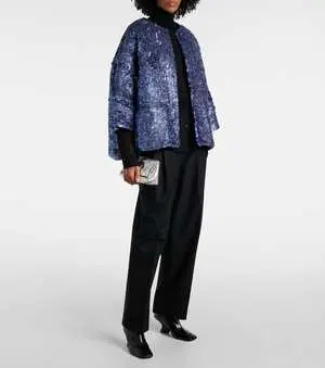 Dries Van Noten Sequined Jacket - Blue
