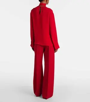 Valentino Garavani Wool And Silk Georgette Shirt
