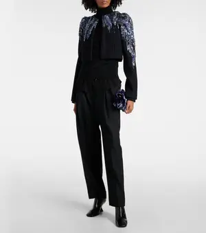Dries Van Noten Sequined Cropped Jacket