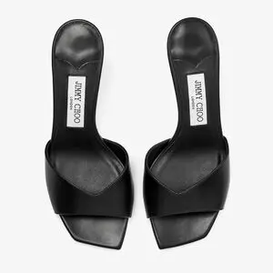 JIMMY CHOO Skye 70 Leather Sandals - Black