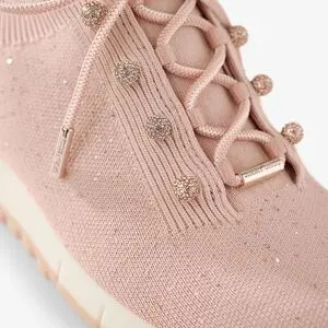 JIMMY CHOO Veles Sequin Knit Trainers - Macaron