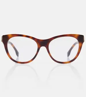 Fendi First Round Frame Glasses - Brown