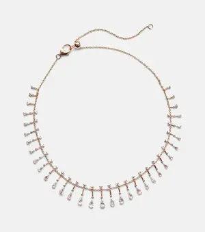 KAMYEN En Drop 18kt Rose Necklace With Diamonds - Gold