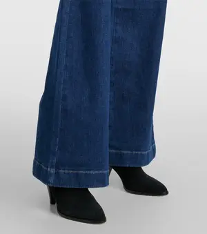 7 For All Mankind Flared Denim Jumpsuit