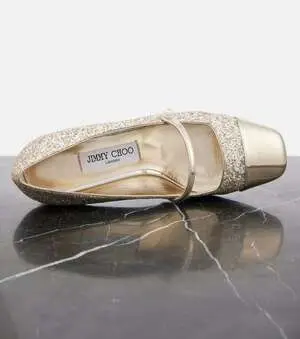 JIMMY CHOO Elisa 45 Glitter Pumps - Gold