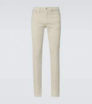 FRAME Frame High-Rise Slim Jeans Beige