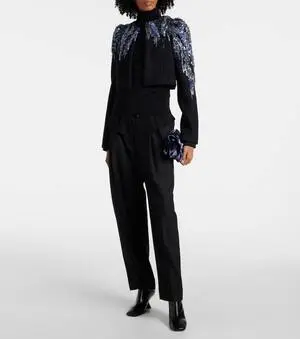 Dries Van Noten Wool Turtleneck Sweater - Black