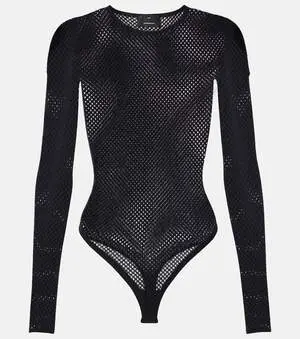 Wardrobe.NYC X Rhw Web Wool-blend Bodysuit - Black