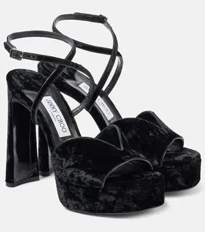 JIMMY CHOO Platform Sandals - Black