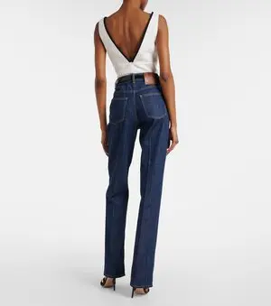 Valentino Garavani High-rise Straight Jeans - Blue