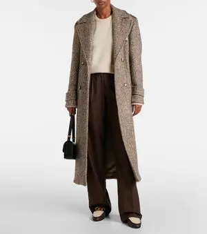 TOD'S Shearling And Leather Mules - Brown