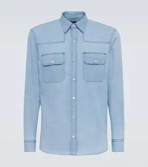 Zegna Denim Western Shirt - Blue