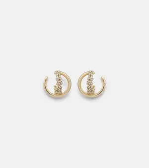 ANANYA Scatter Double 18kt Diamond Earrings - Gold