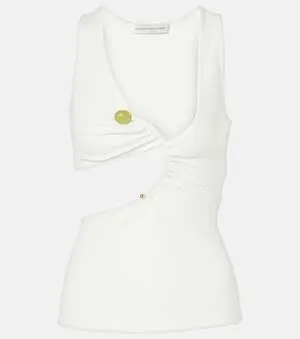 CHRISTOPHER ESBER Christopher Esber Arc Stone Ribbed-Knit Tank Top
