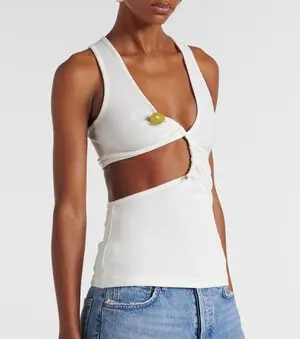 Christopher Esber Arc Stone Ribbed-knit Tank Top