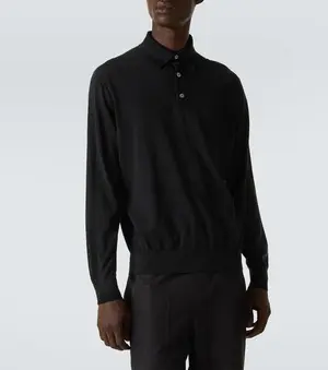 Zegna Wool Polo Shirt - Black