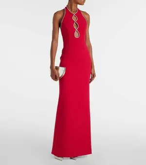 Rebecca Vallance Akari Embellished Gown - Red