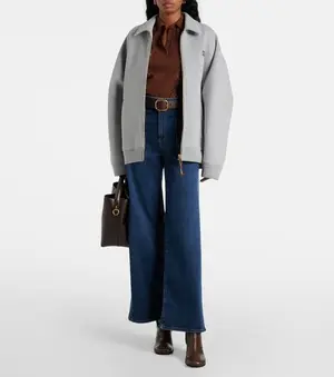 FRAME Le Slim Palazzo High-rise Wide-leg Jeans - Blue