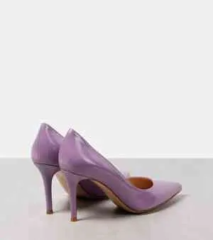 GIANVITO ROSSI Patent Leather Pumps - Purple