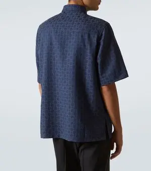 Givenchy Monogram 72 Jacquard Denim Shirt - Blue