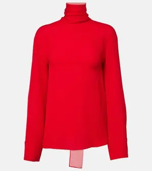 Valentino Garavani Wool And Silk Georgette Shirt