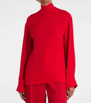 Valentino Garavani Wool And Silk Georgette Shirt