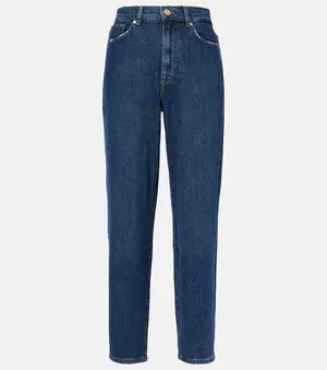 7 FOR ALL MANKIND 7 For All Mankind High-Rise Cropped Straight Jeans