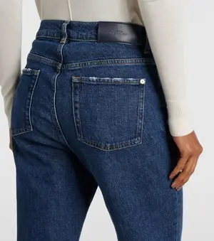 7 For All Mankind High-rise Cropped Straight Jeans