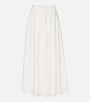 ADRIANA DEGREAS Adriana Degreas Cotton Maxi Skirt White