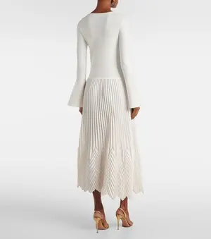 Simkhai Damoni Pleated Midi Dress - White