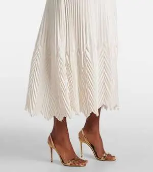 Simkhai Damoni Pleated Midi Dress - White