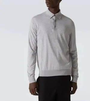 Zegna Wool Polo Shirt - Grey