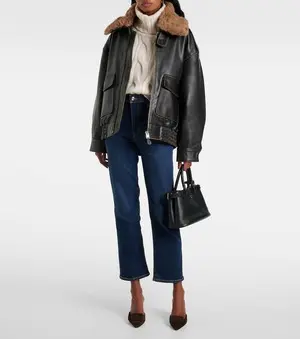 FRAME Le Sleek High-rise Straight Jeans - Blue