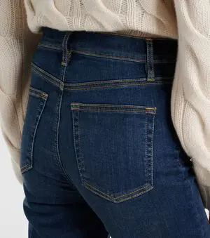 FRAME Le Sleek High-rise Straight Jeans - Blue