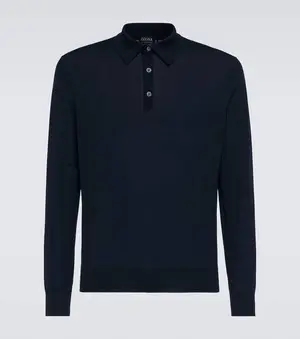 Zegna Wool Polo Shirt - Blue