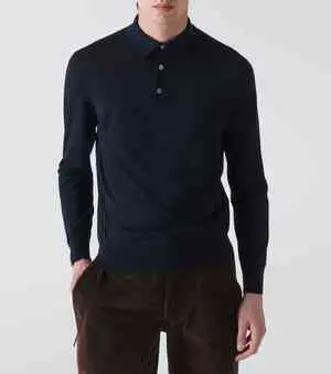 Zegna Wool Polo Shirt - Blue