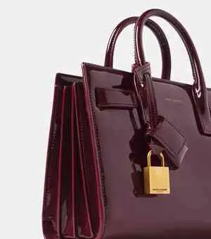 Saint Laurent Sac De Jour Nano Tote Bag - Burgundy