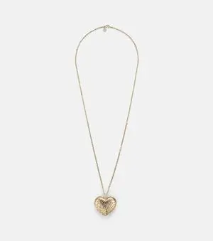SYDNEY EVAN Puffy Icon Wallpaper Heart Necklace - Gold