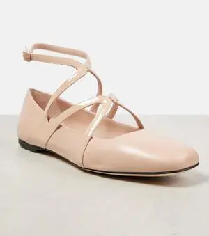JIMMY CHOO Astoria Leather Ballet Flats